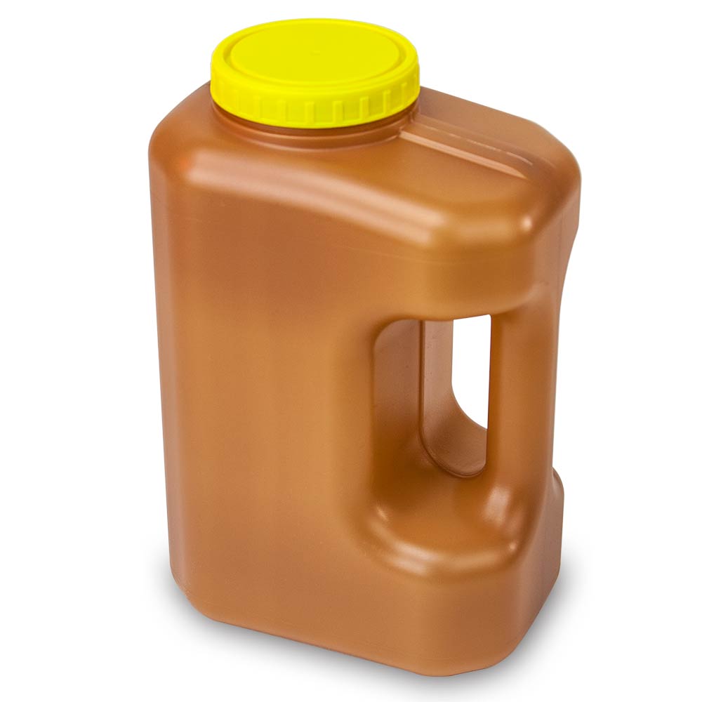 24 Hour Urine Collection Container, 3 Liter, Amber – Agapi Lab Solutions